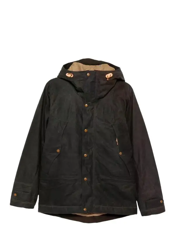 CECCARELLI Hooded Waxed-cotton Jacket - Black