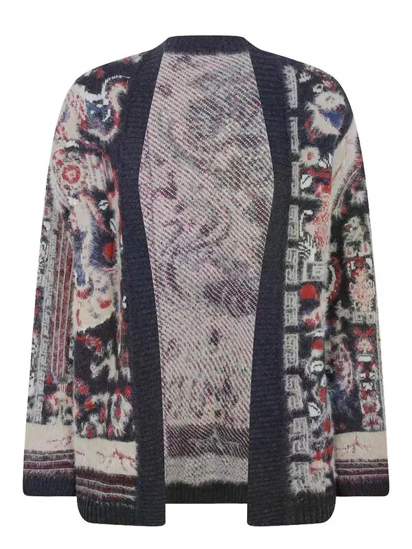 HUI MILANO Doubtless Intarsia-knit Cardigan - Neutrals