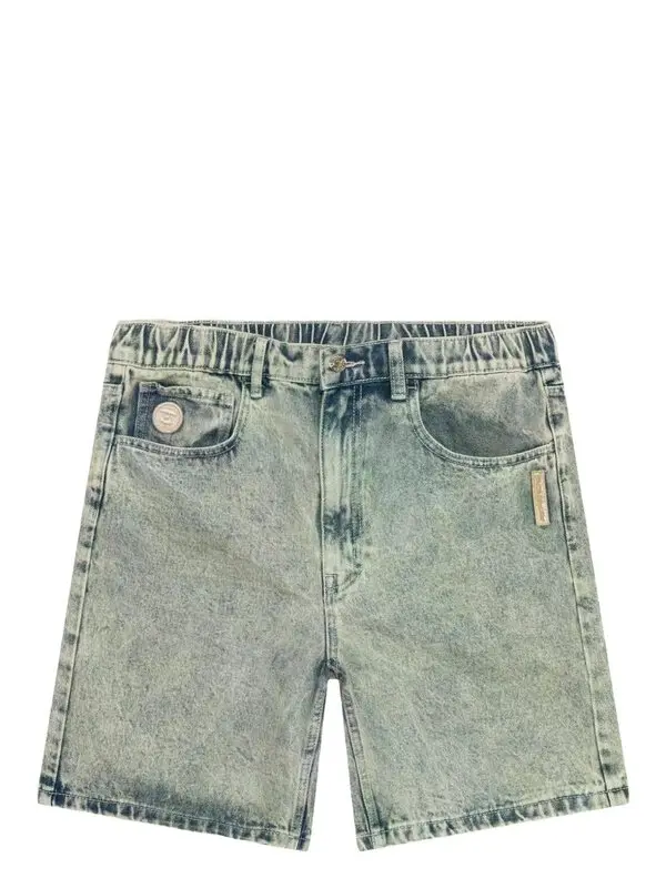 AAPE BY *A BATHING APE Moonface Denim Shorts - Blue