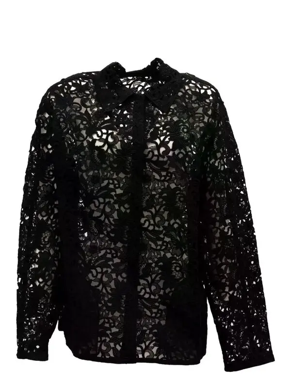 Valentino Garavani Floral Lace Shirt - Black