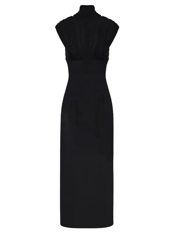 ARMARIUM Fosca Ruched Maxi Dress - Black