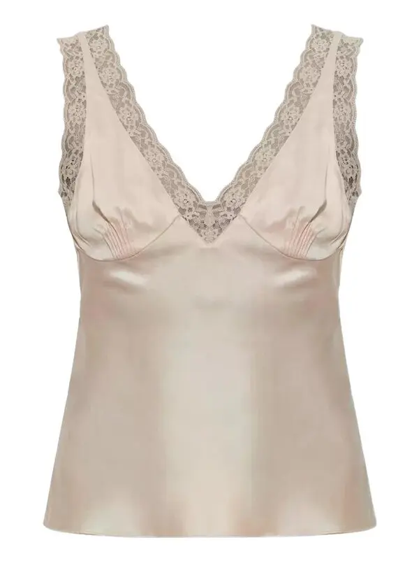 Posse Blake Lace-trim Top - Neutrals