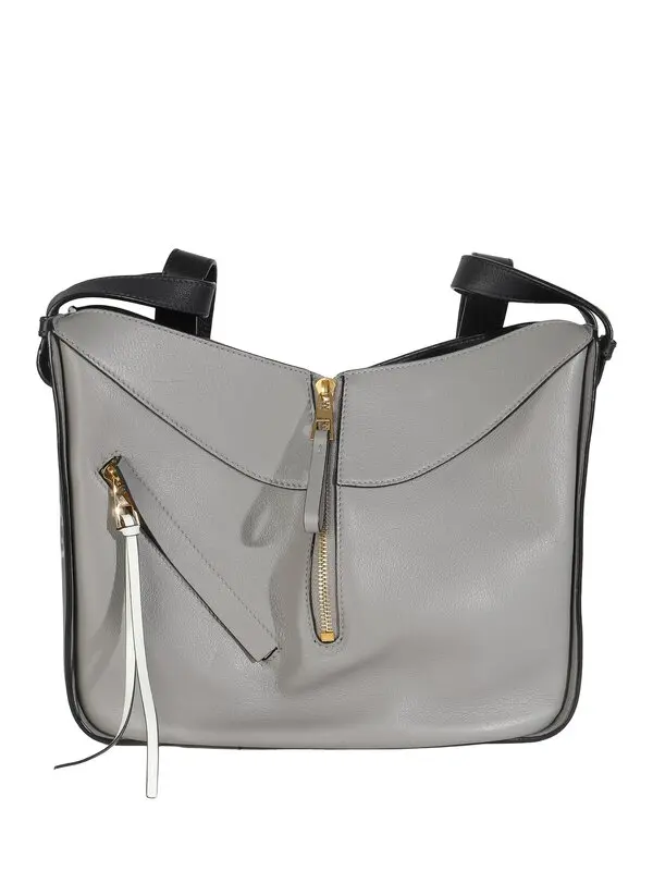 Loewe Grey Black Calfskin Hammock Shoulder Bag - Gray