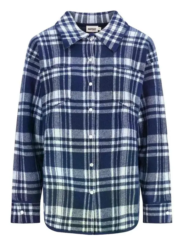 NOTSHY Jasper Check-pattern Shirt - Blue
