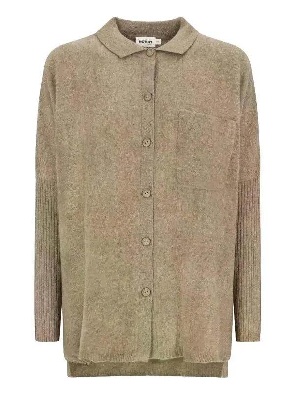 NOTSHY Andrea Button-up Cashmere Cardigan - Neutrals