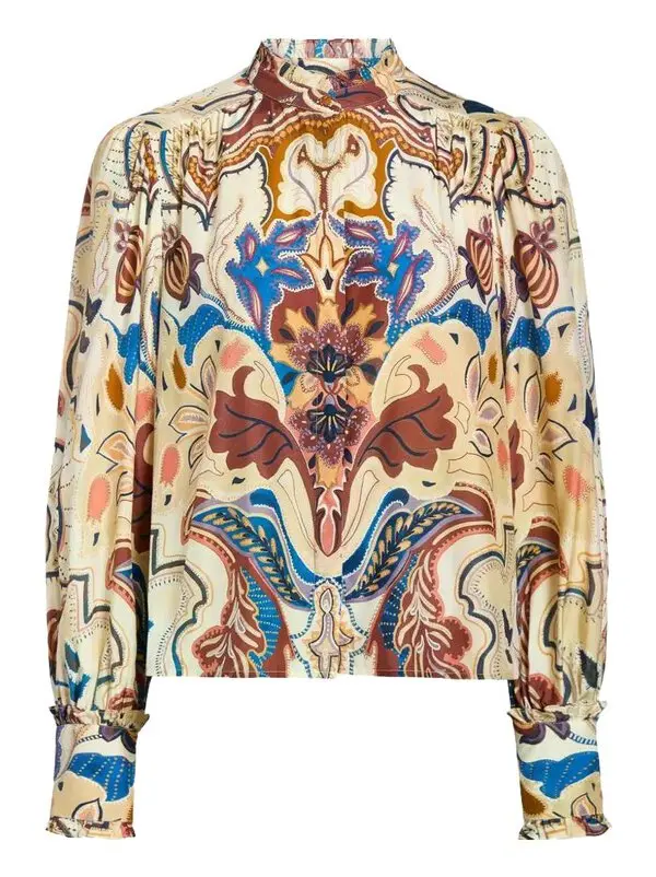 MARIE OLIVER Montana Paisley-print Shirt - Neutrals