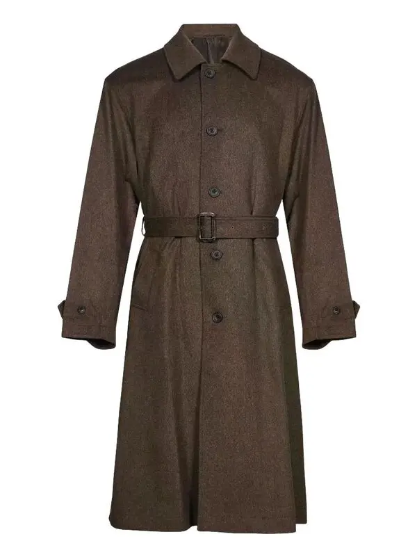 SSSTEIN Belted Button-up Coat - Brown