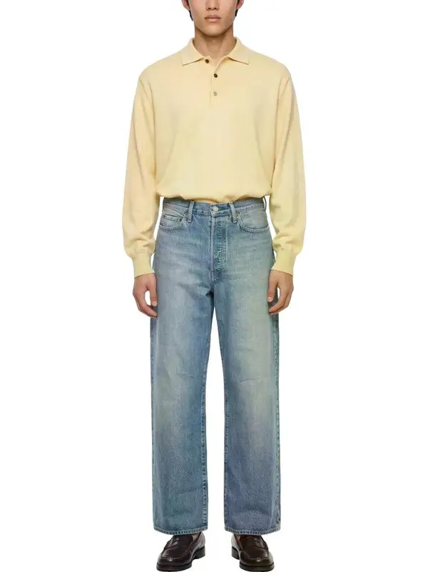 SSSTEIN Faded Straight-leg Jeans - Blue
