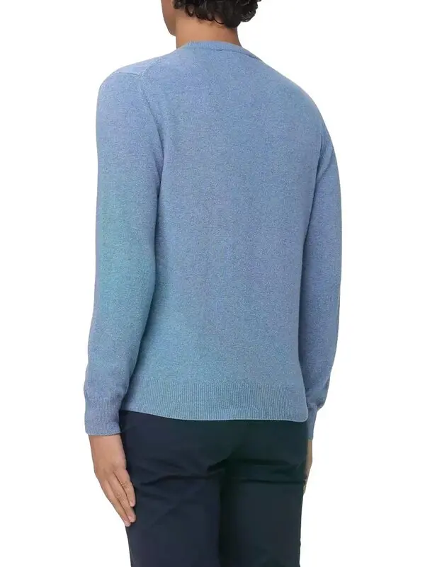 BROOKSFIELD Logo-embroidered Wool Sweater - Cornflower Blue