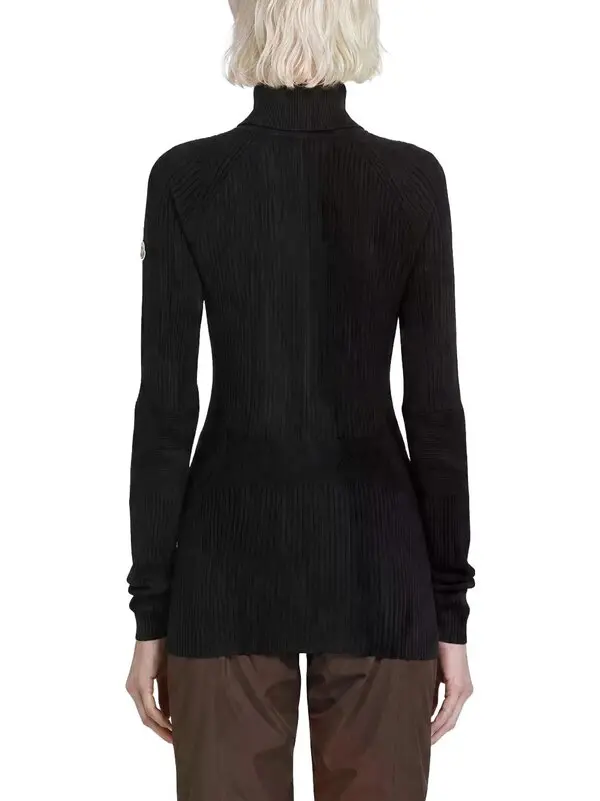 Moncler Ribbed-knit Roll-neck Sweater - Black