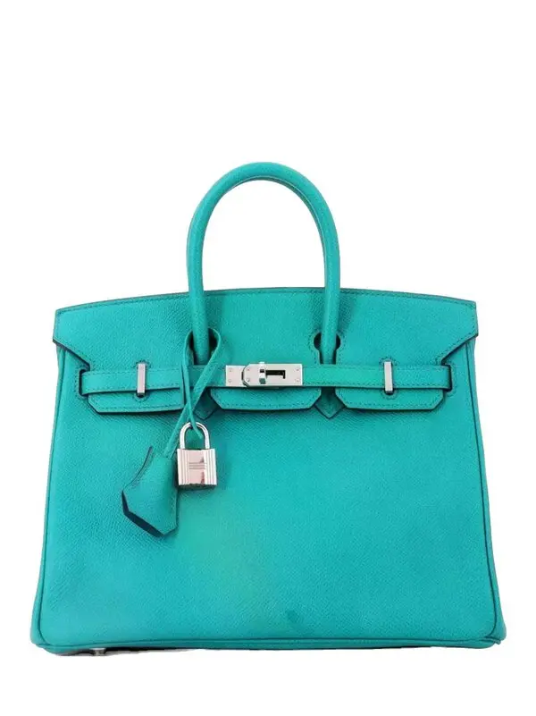 Hermès Birkin Handbag Epsom With Palladium Hardware 25 Tote Bag - Blue
