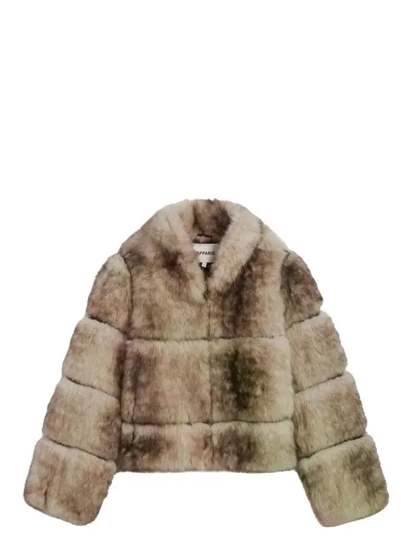 Apparis Sai Faux-fur Panelled Coat - Neutrals