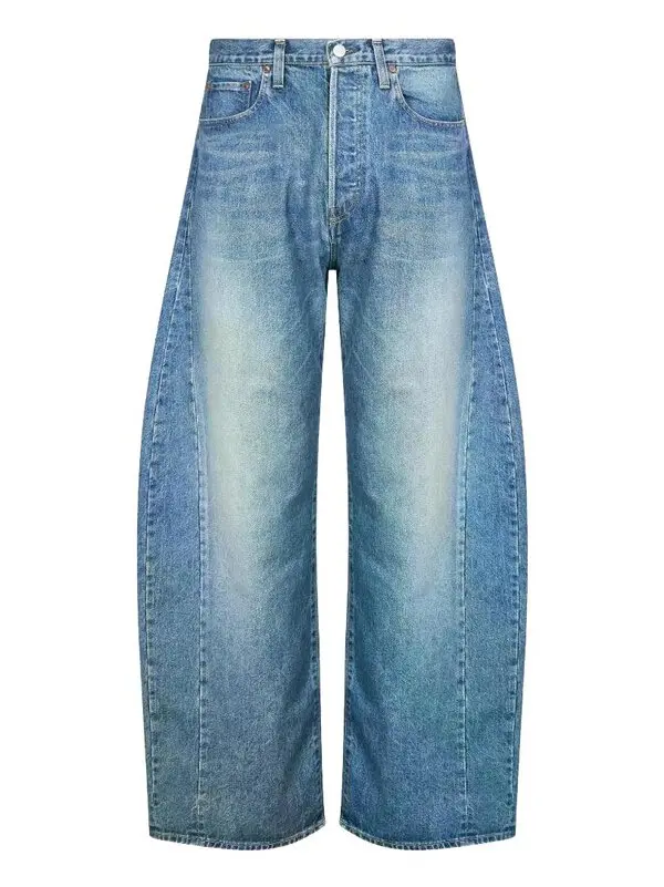 SSSTEIN Panelled Faded-effect Jeans - Blue
