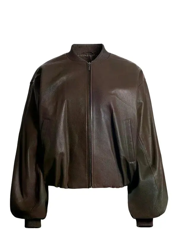 DUCIE Lena Leather Jacket - Brown