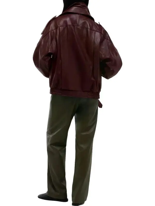 DUCIE Cindy Leather Jacket - Red