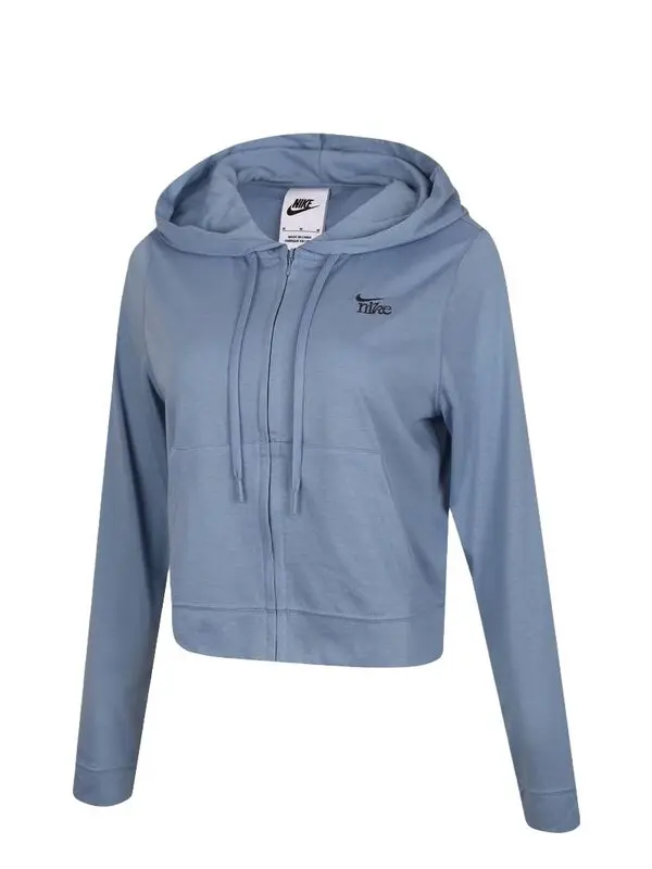 Nike Light-weight Zip-up Hooded Sweatshirt Asia Sizing - Blue