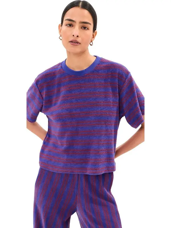 LE BOP Poppy Tee - Deep Iris/bordeaux