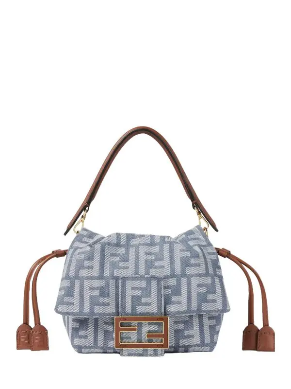 Fendi Denim-effect Ff Jacquard Bag - Blue