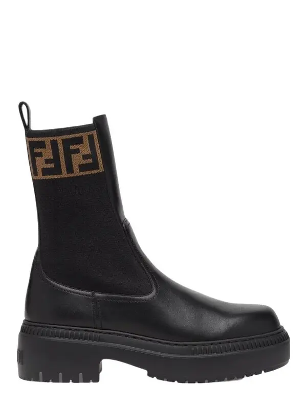 Fendi Domino Biker Boots - Black