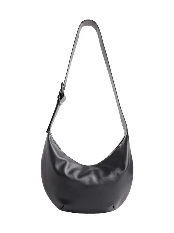 Whistles Stella Curved Crossbody Bag - Black