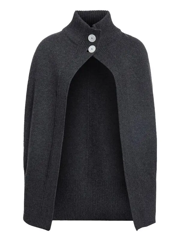 NACKIYE Roxalena Wool & Cashmere Cape - Anthracite
