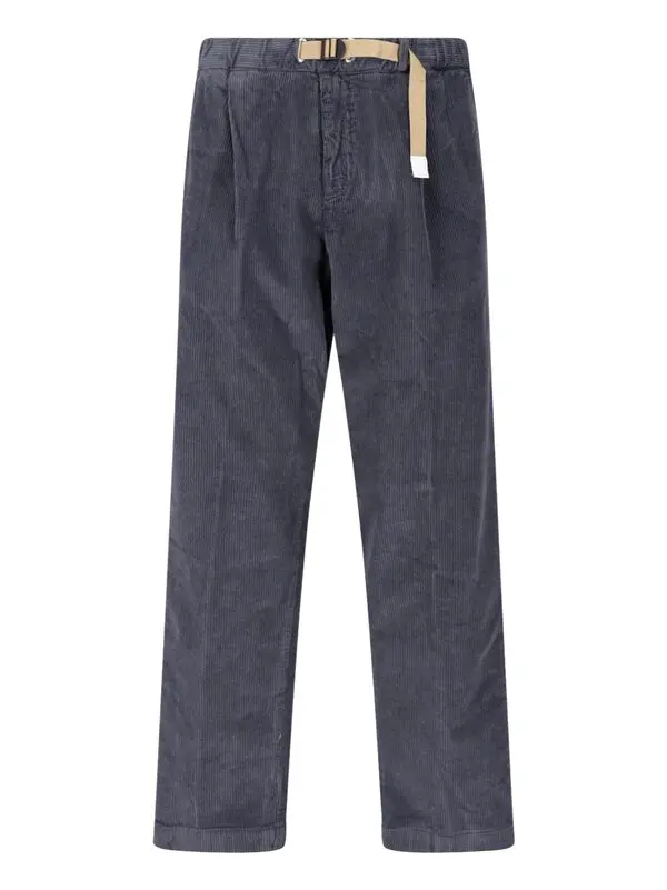 WHITE SAND Corduroy Belted Trousers - Gray