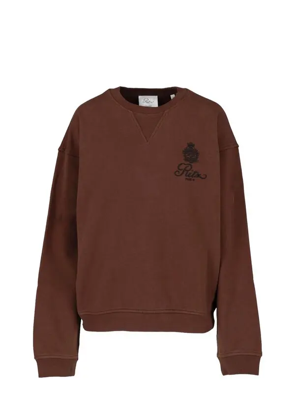 FRAME X Ritz Logo Sweatshirt - Brown