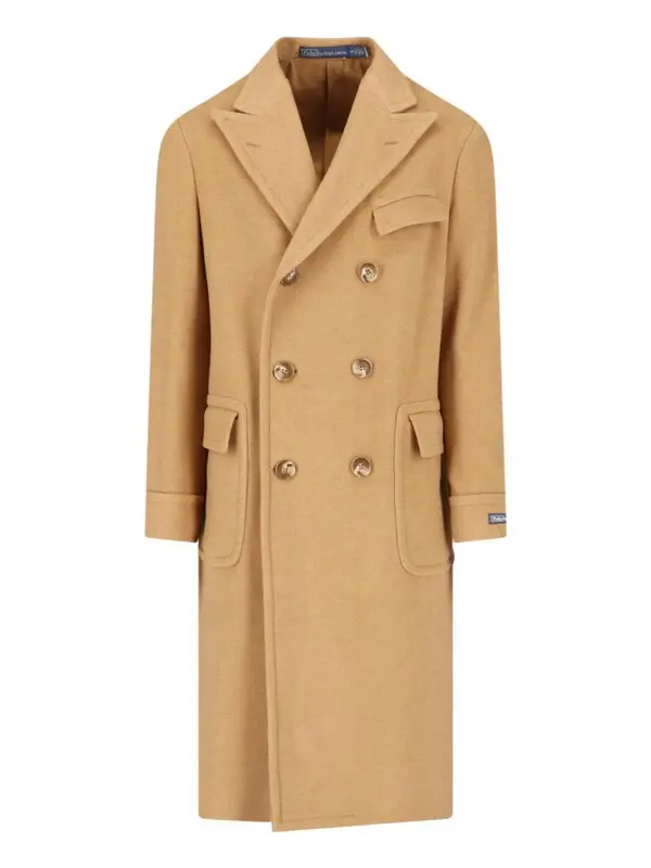 Polo Ralph Lauren Double-breasted Camel Coat - Brown