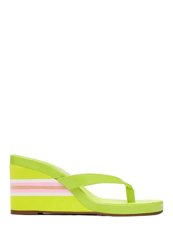 Steve Madden Playing Thong Sandals - Lime Multi