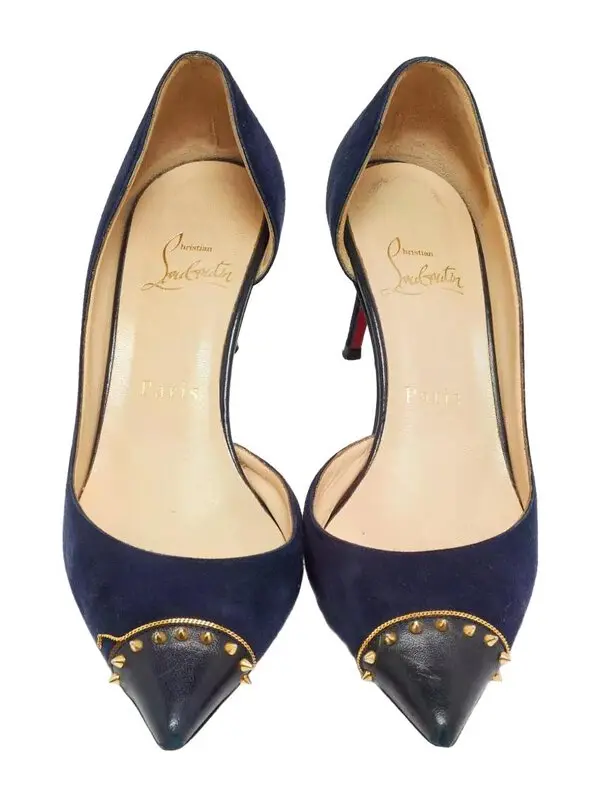 CHRISTIAN LOUBOUTIN Culturella Studded Pumps - Blue