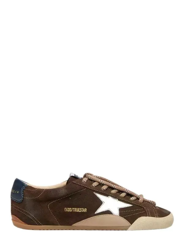 GOLDEN GOOSE True Star Suede-upper Leather-star Naplack-heel Sneakers - Brown