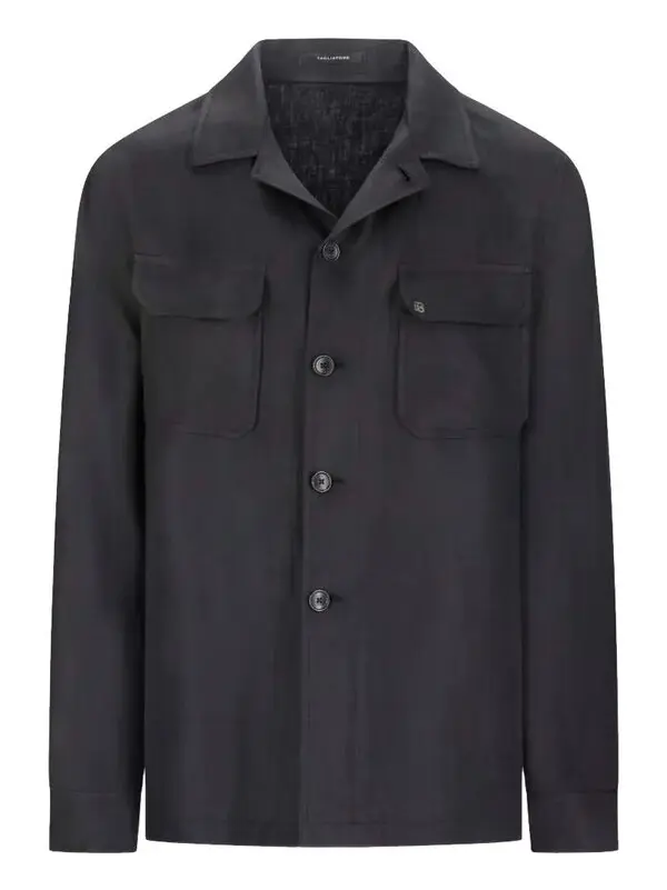 Tagliatore Button-up Shirt Jacket - Black