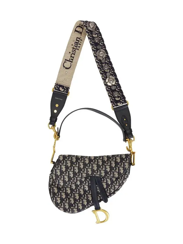 Dior Trotter Oblique Saddle Bag - Blue