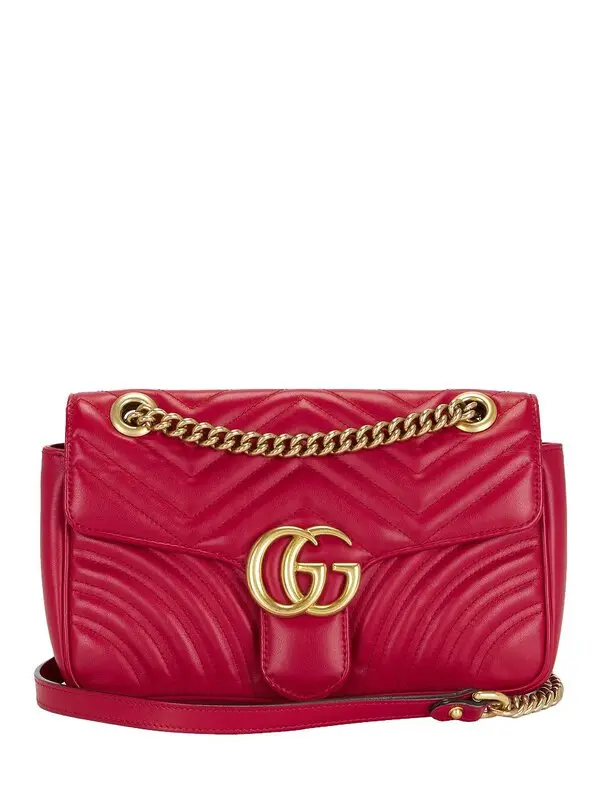 FWRD RENEW Gucci Gg Marmont Shoulder Bag - Red