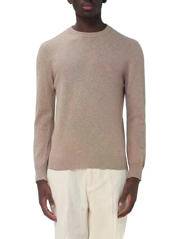 BROOKSFIELD Crew-neck Wool Sweater - Neutrals