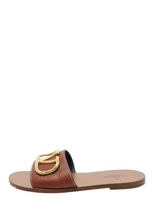 Valentino Garavani Vlogo Leather Sandals - Brown