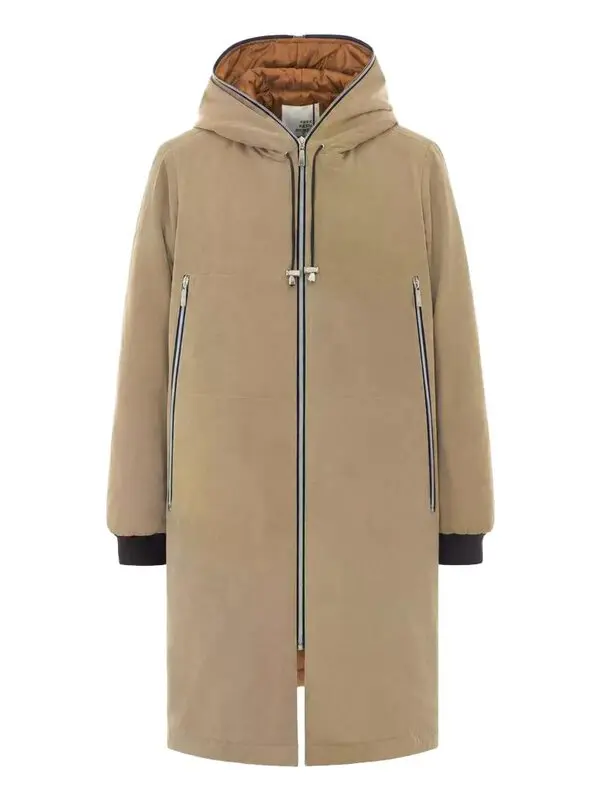 Pret Pour Partir Barbara Hooded Zip-up Coat - Neutrals