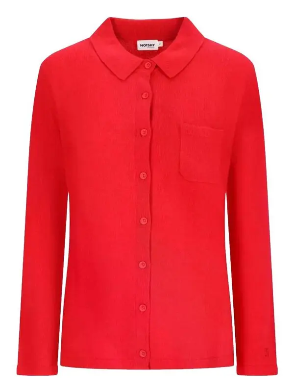 NOTSHY Albertine Button-up Knitted Shirt - Red