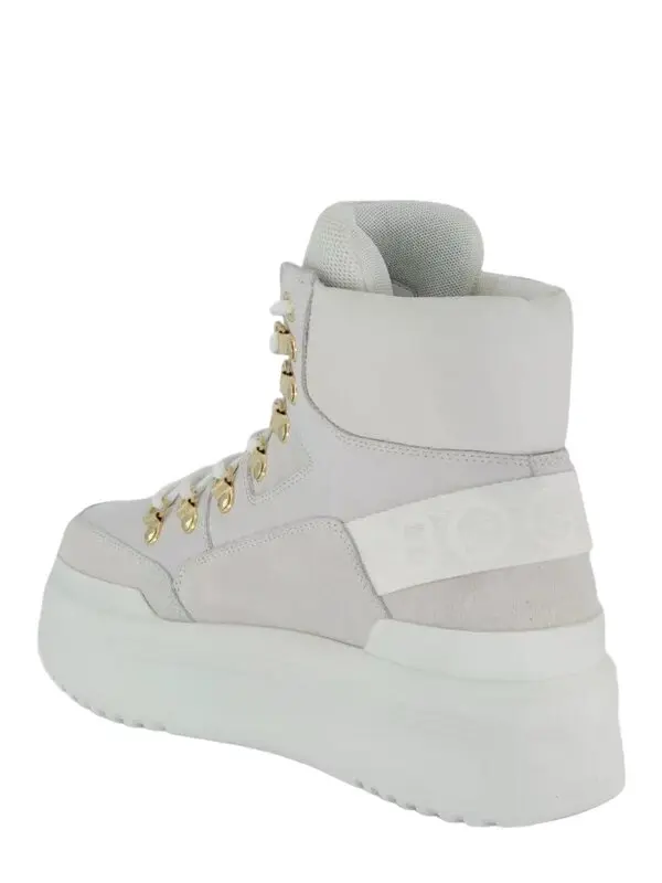 Bogner Logo-plaque Platform Boots - Grey