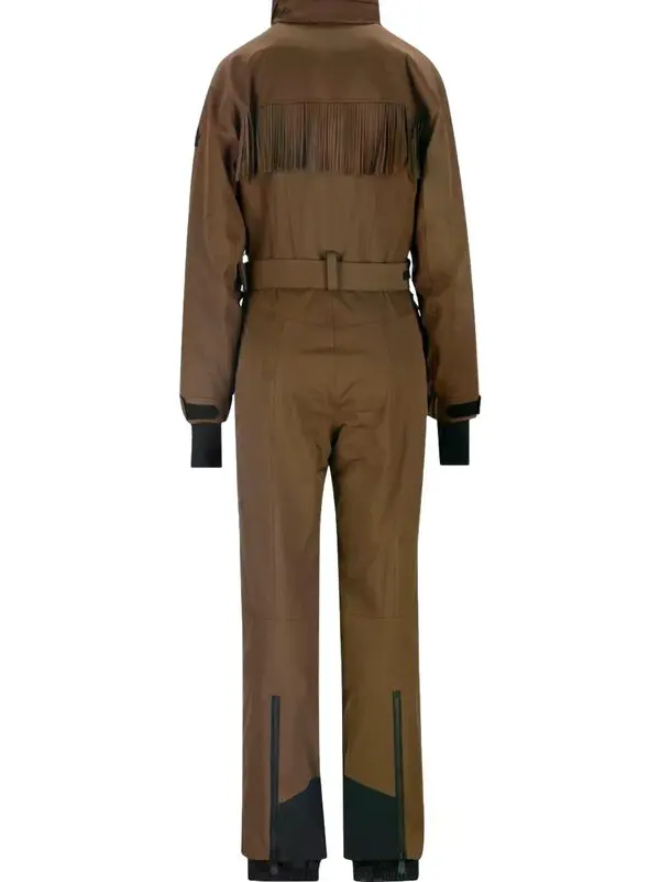 Moncler Fringed Belted Ski All-in-one - Tobacco