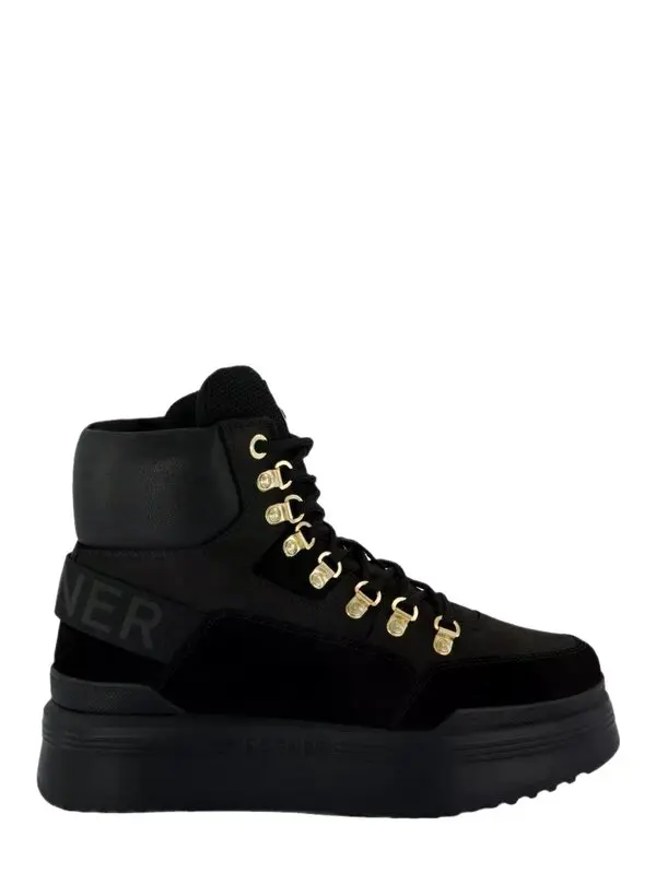 Bogner Logo-tape Platform Ankle Boots - Black