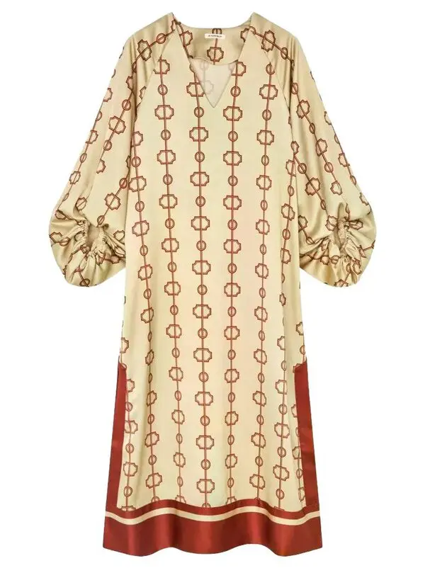 BY MALENE BIRGER Semira Parisian Scarf-print Midi Dress - Neutrals
