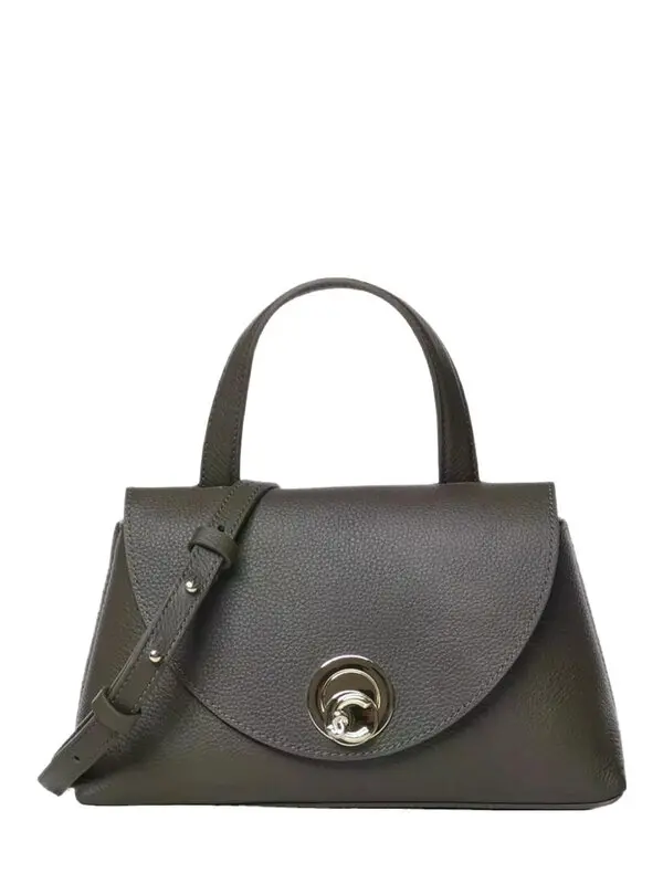 COCCINELLE Small Nikla Grained Leather Tote Bag - Grey