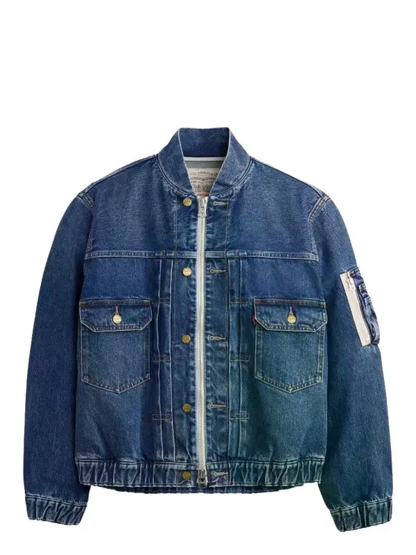 Sacai X Levi Strauss Hybrid Panelled Denim Jacket - Blue