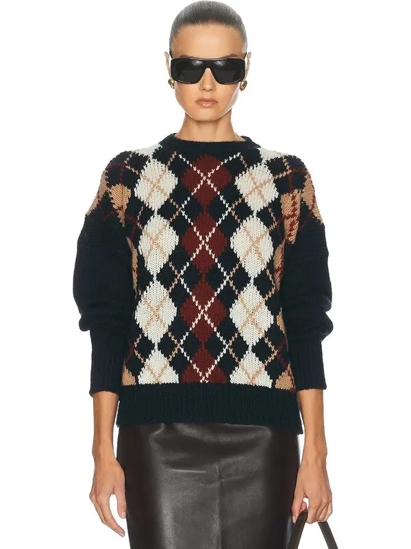 Khaite Timi Sweater In Navy - Navy Multi