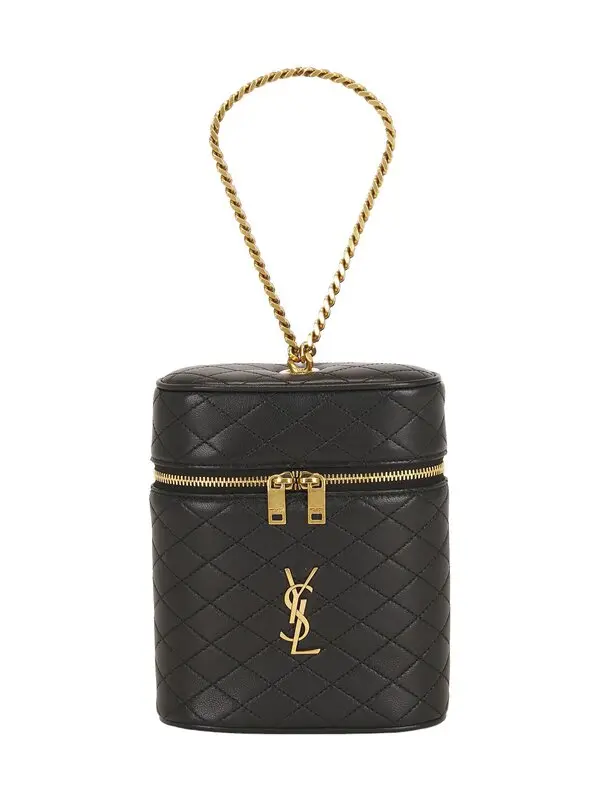 Saint Laurent Gaby Vertical Vanity Bag In Black - Nero