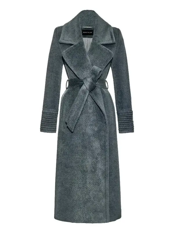 Sentaler Bouclé Alpaca-blend Long Wrap Coat - Graphite