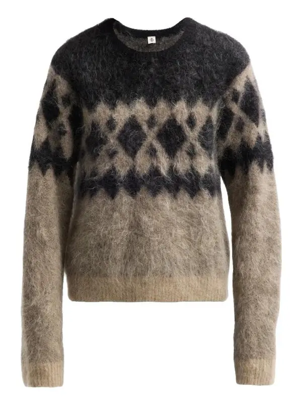 THE GARMENT Roma Argyle Mohair-blend Sweater - Multicolor