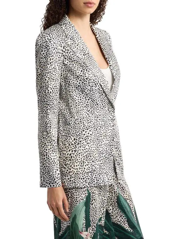 Kobi Halperin Olive Animal Print Jacket - Black Multi