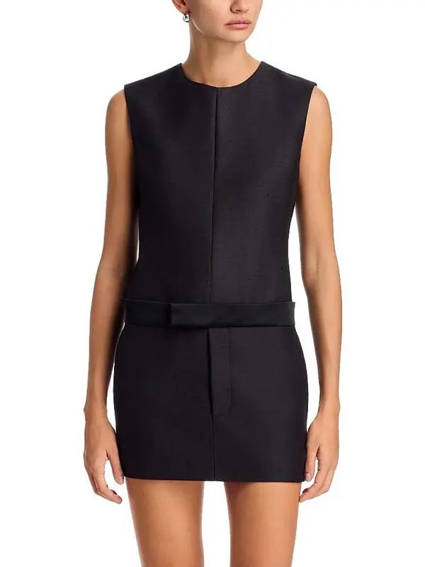 Alexander Wang Sleeveless Tuxedo Mini Dress - Black